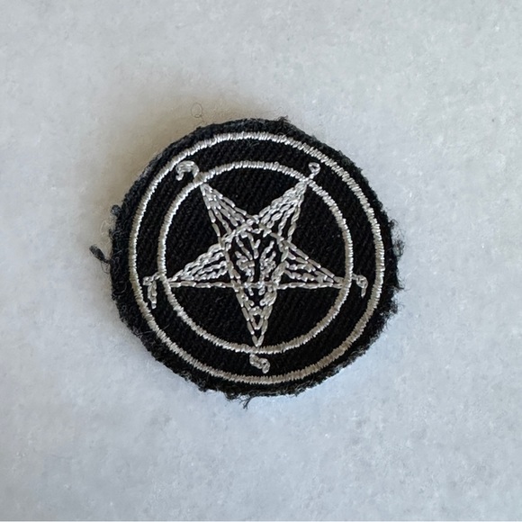 Vintage | Accessories | Vintage Tiny Sigil Of Baphomet Patch Black Metal Satan Devil Sacred Art ...